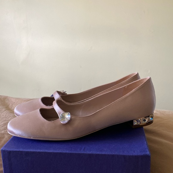 Giamba | Shoes | Giamba Silk Suede Leather Linings Soles Crystal Flats ...
